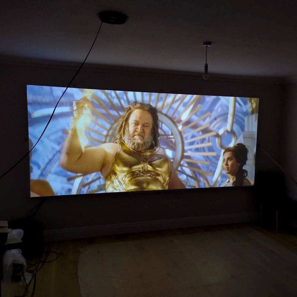 Projector Screen Material White Matte Spandex Stretch Fabric - sold pe