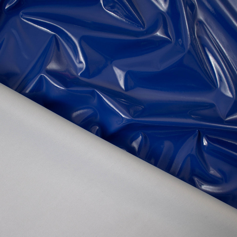 Royal Blue PVC Shiny Stretch Fabric - 1 Way Natural Stretch - PU Coate