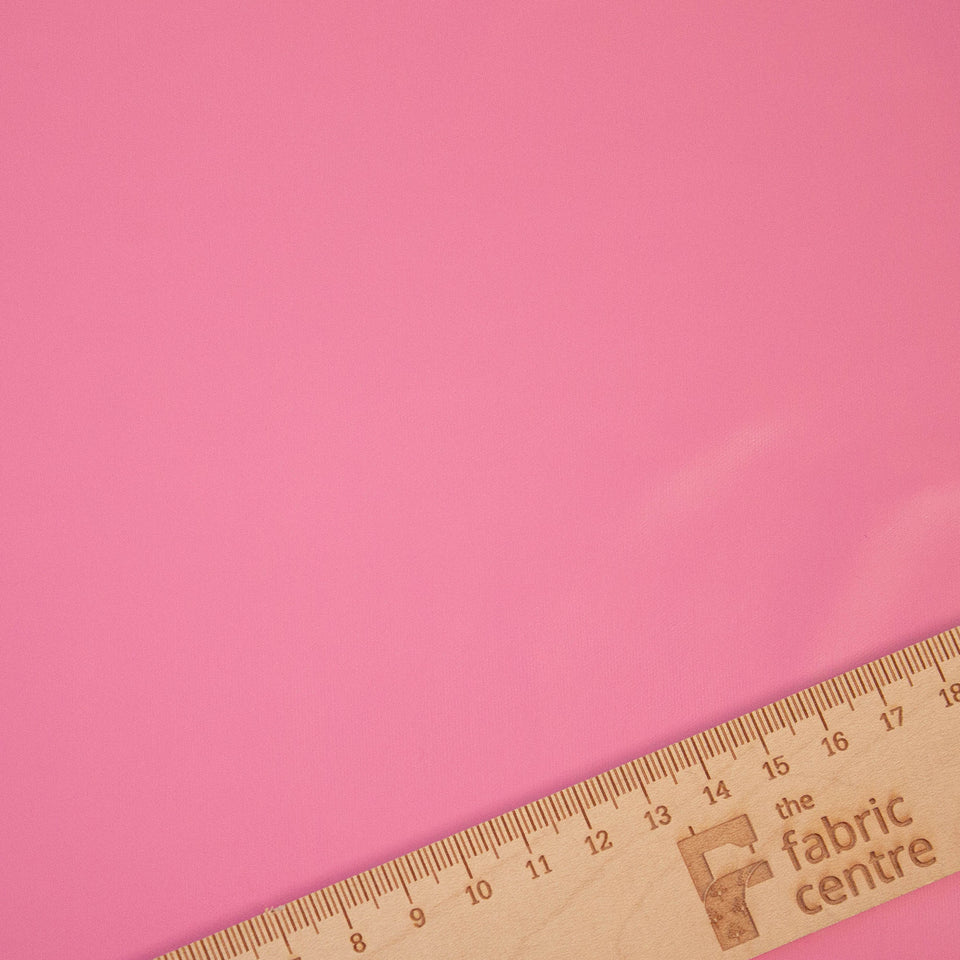 Barbie Pink PVC Shiny Stretch Fabric - 1 Way Natural Stretch - PU Coat
